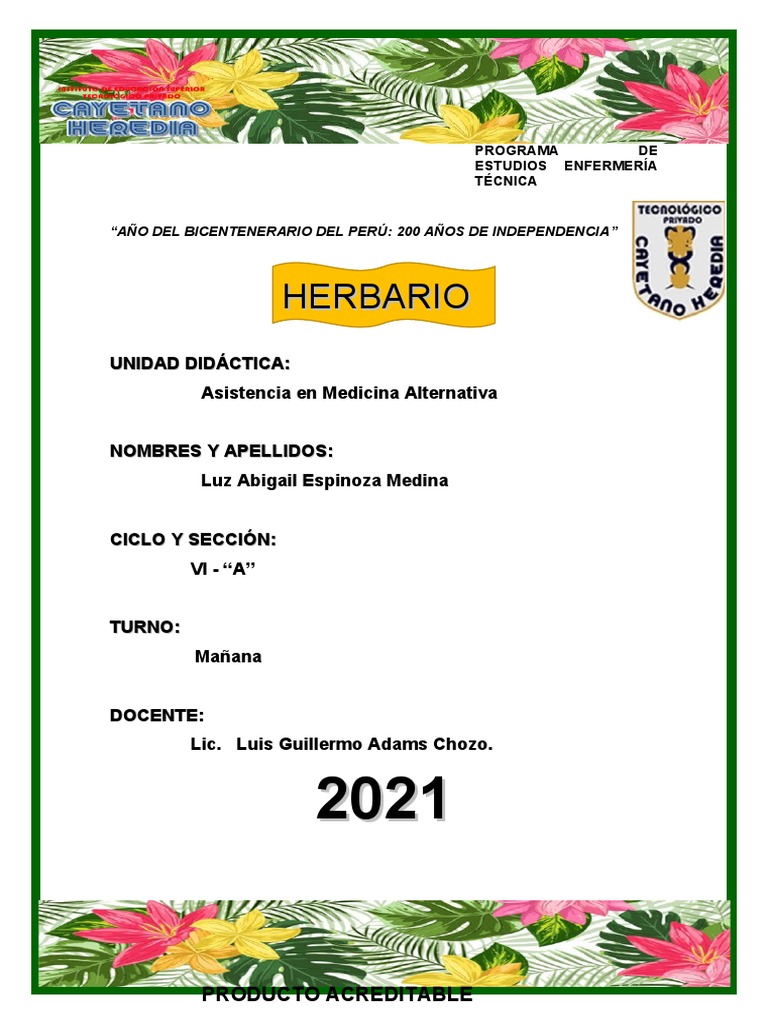 Herbario Plantas Medicinales | PDF | Té | Agua