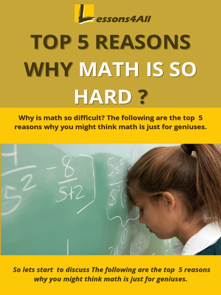 Top 5 Reasons Why Math Is So Hard | PDF
