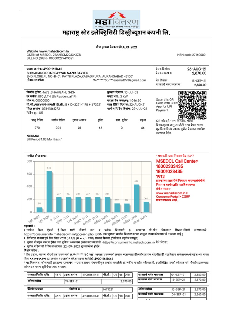 Electricity Bill | PDF