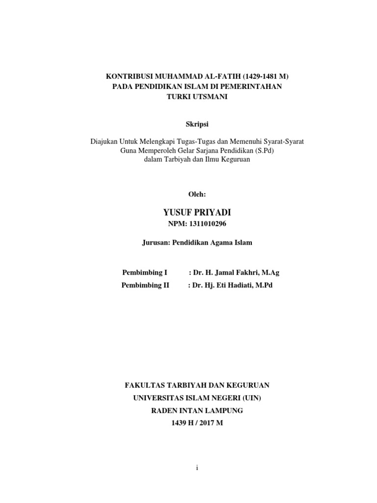 Skripsi Yusuf | PDF