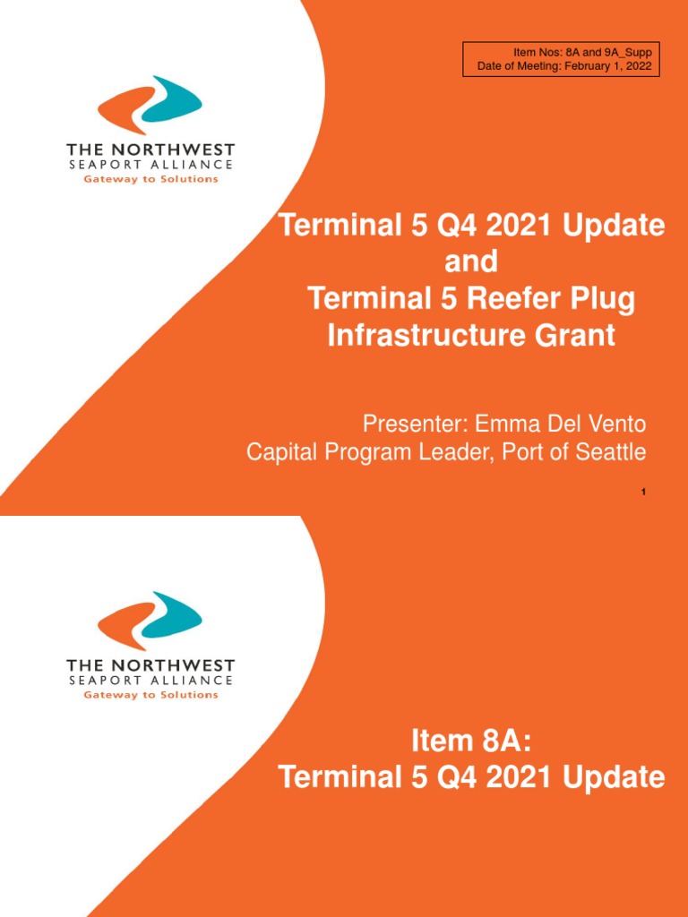 Terminal 5 Q4 2021 Update and Terminal 5 Reefer Plug Infrastructure ...