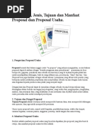 Contoh Proposal Bisnis Yang Benar Serta Struktur Membuatnya | PDF