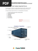 Updated 7 Point Container Inspection Sheet | PDF | Wall | Door