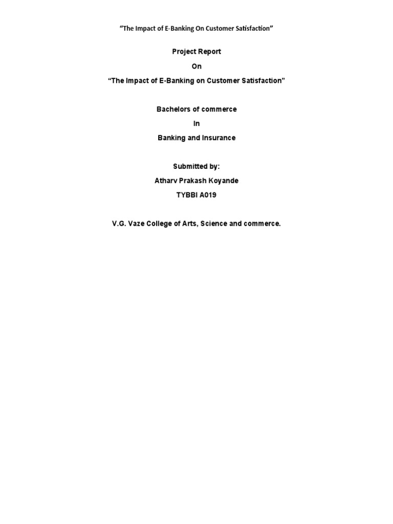 Black Book Project | PDF | Banks & Banking | Online Banking