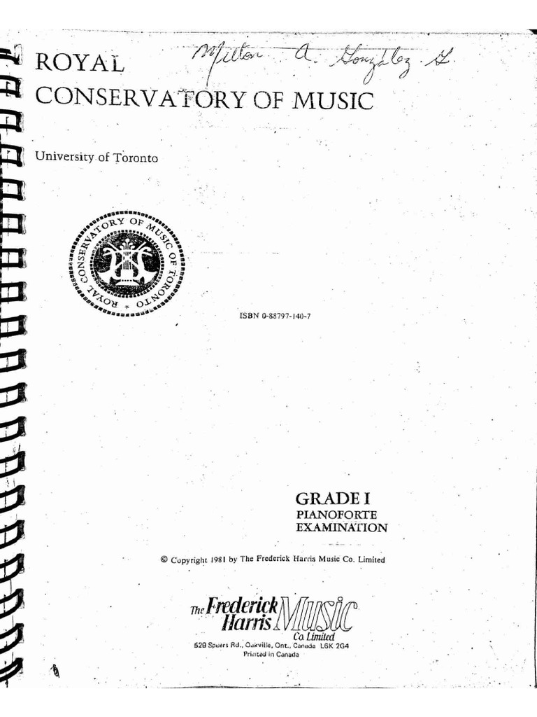 Royal Conservatory of Music Piano I | PDF
