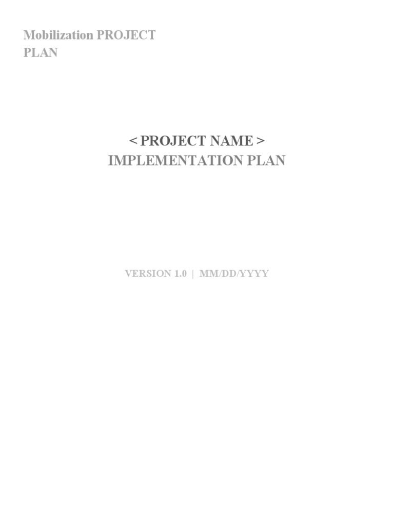 Mobilization PROJECT Template 1 | PDF | Databases | Computer Hardware