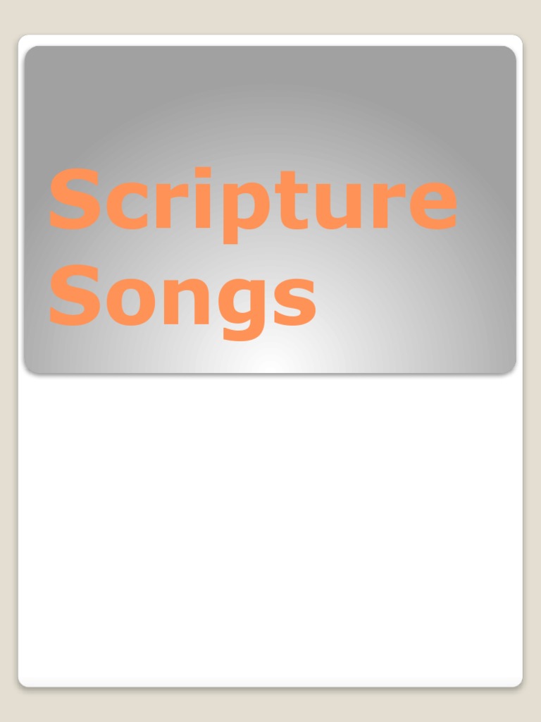 SDA Scripture Songs | PDF | Language Arts & Discipline | Religion ...