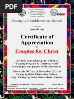 Certificate of Recognition For Feeding Program | PDF
