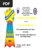 Certificate of Recognition For Feeding Program | PDF