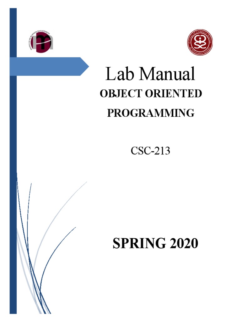Csc213 Object Oriented Programming Lab Manual Sol Pdf C Class Computer Programming