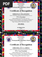 Certificate of Recognition For Feeding Program | PDF
