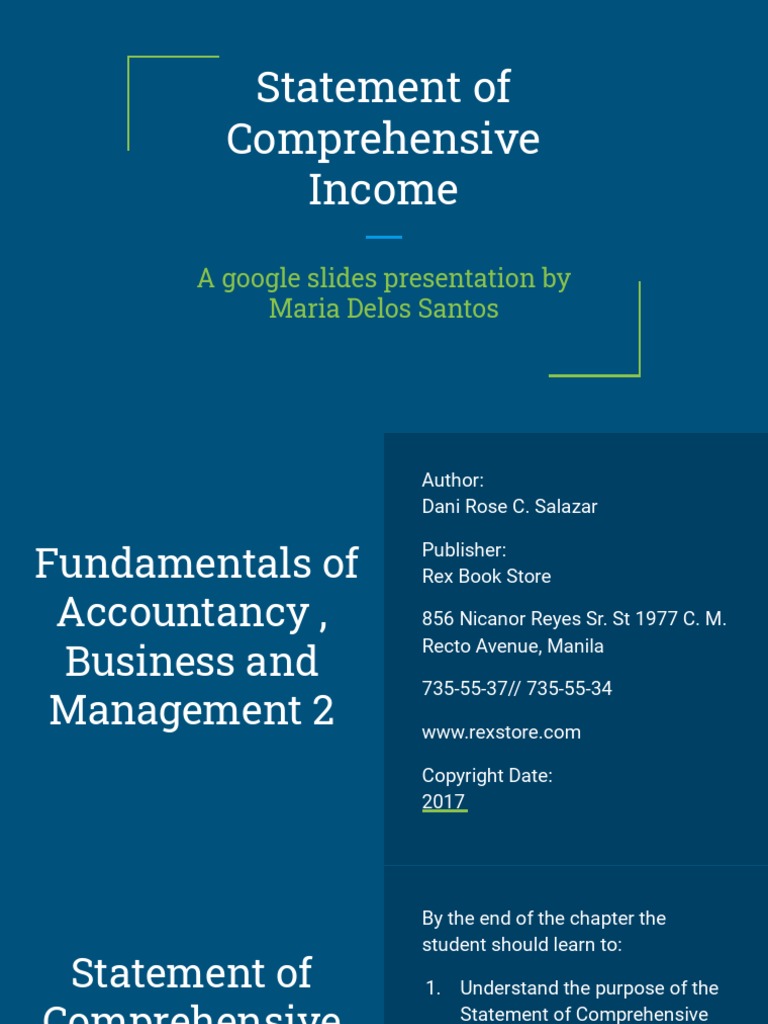 Statement of Comprehensive Income - FABM 2 Grade 12 | PDF | Expense ...