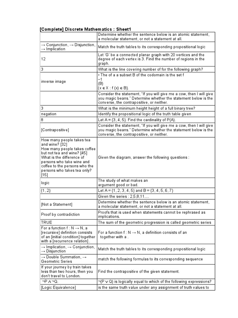 Discrete Mathematics | Download Free PDF | Function (Mathematics ...