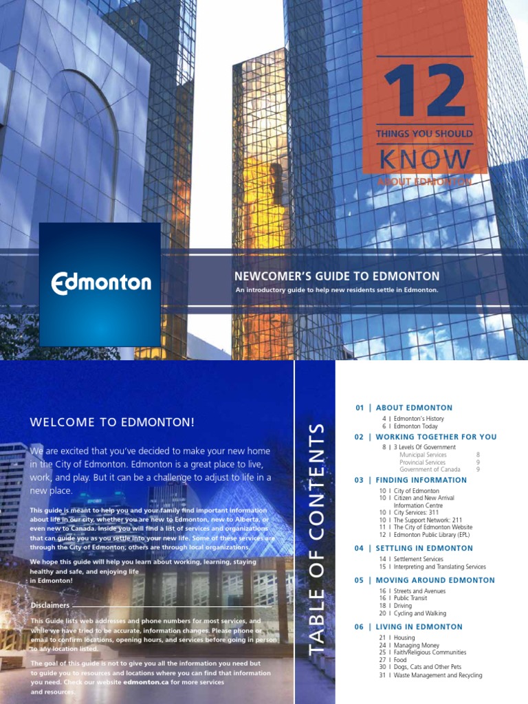 Newcomers Guide English FINAL | PDF | First Nations | Edmonton