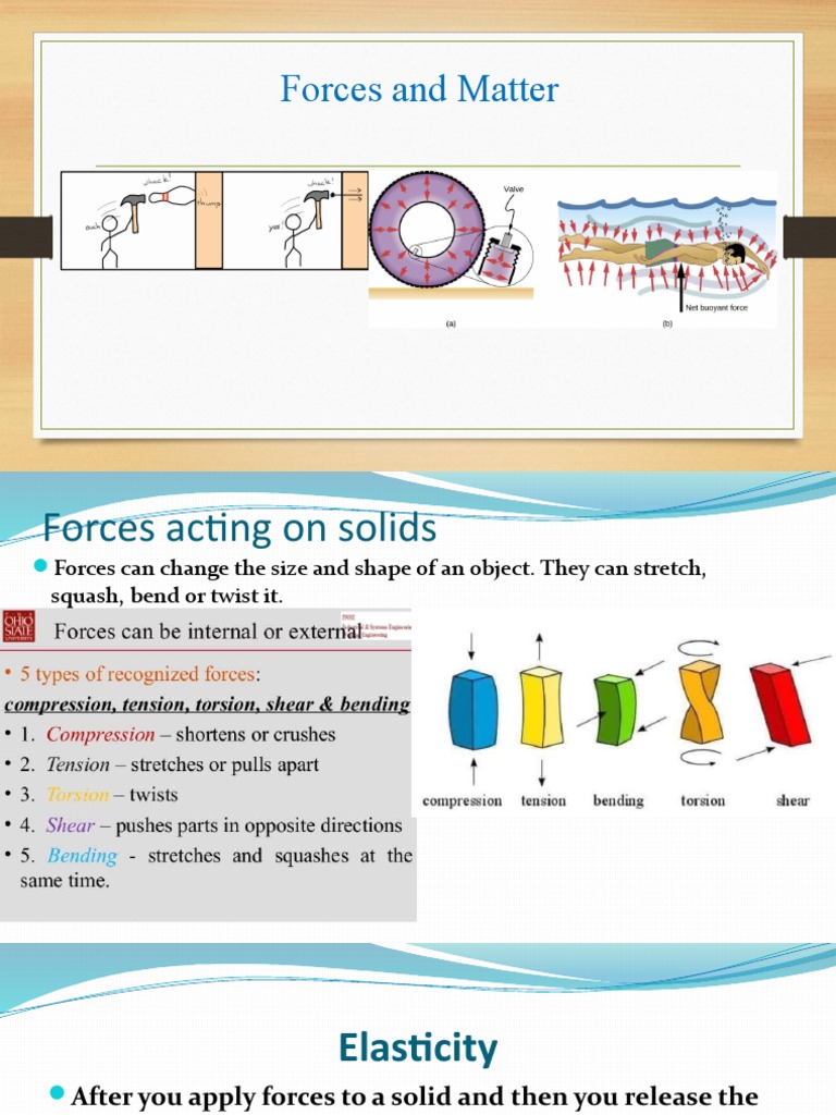 Forces and Matter | PDF | Force | Pressure
