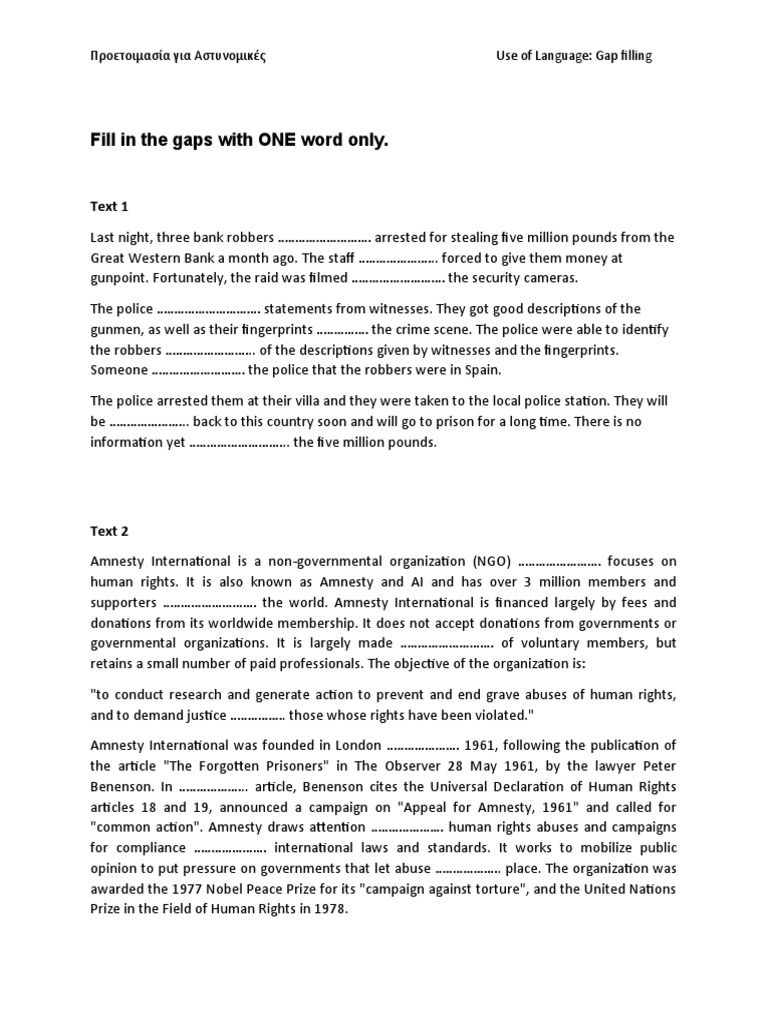 Cloze Reading Practice | PDF