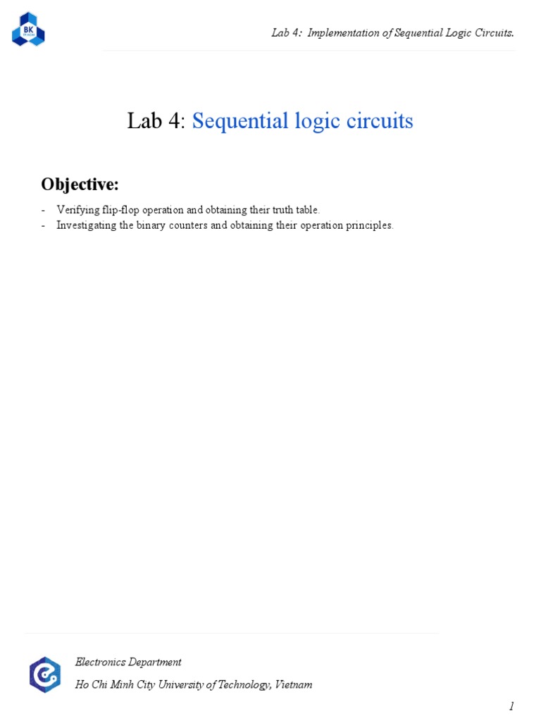 Sequential Logic Circuits: Objective | PDF | Electronic Circuits | Logic Gate
