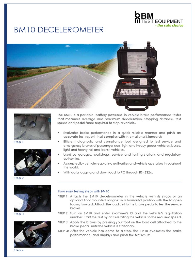 BM10 Brake Tester Portable | PDF | Printer (Computing) | Brake