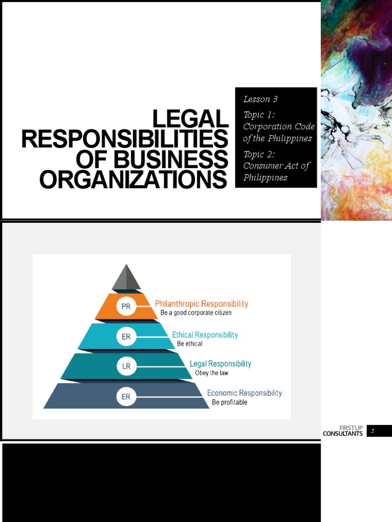 Legal Responsibilities of Business Organizations | PDF | Corporations ...
