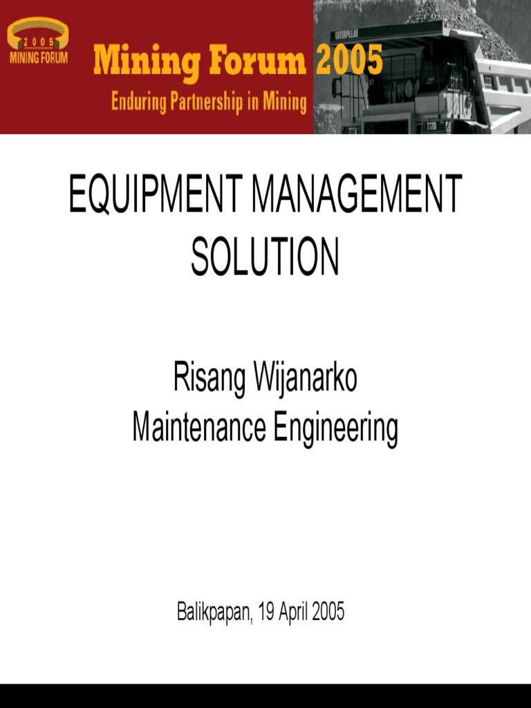 Equipment Management Solutions Overview | PDF | Product Lifecycle ...