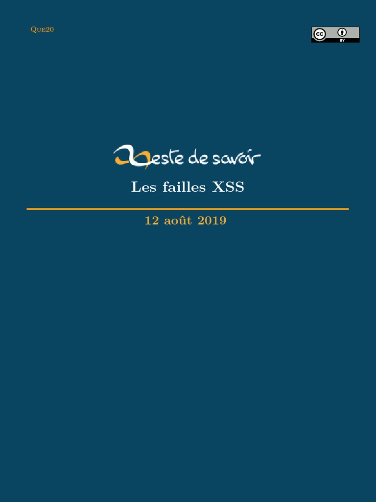 Comprendre les failles XSS en sécurité web | PDF | Ingénierie des systèmes | Sécurité des ...