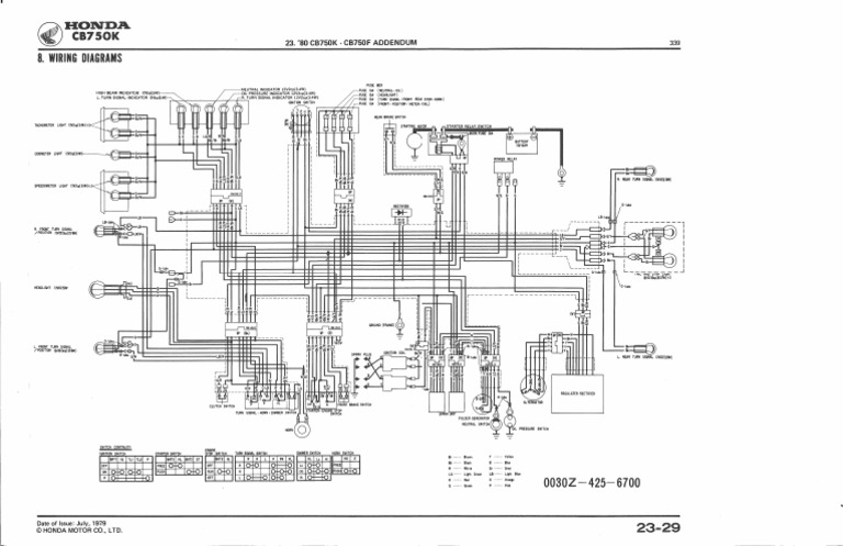 Wiring Diagram CB750K 80 | PDF