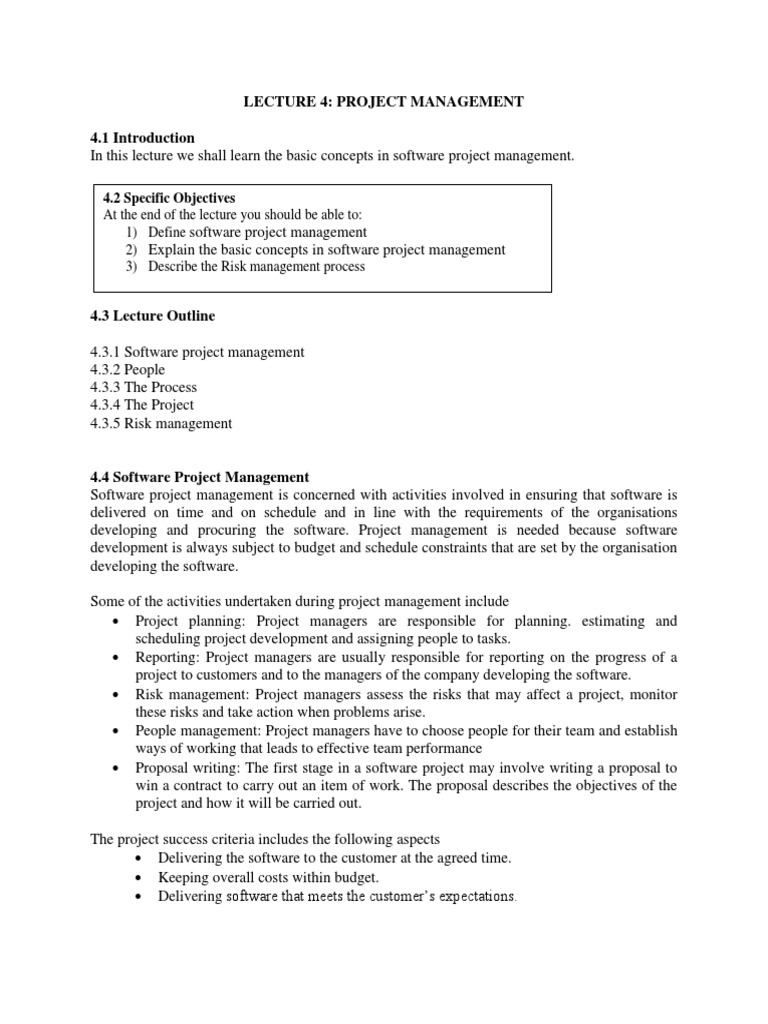 l4 Sep Project Management | PDF