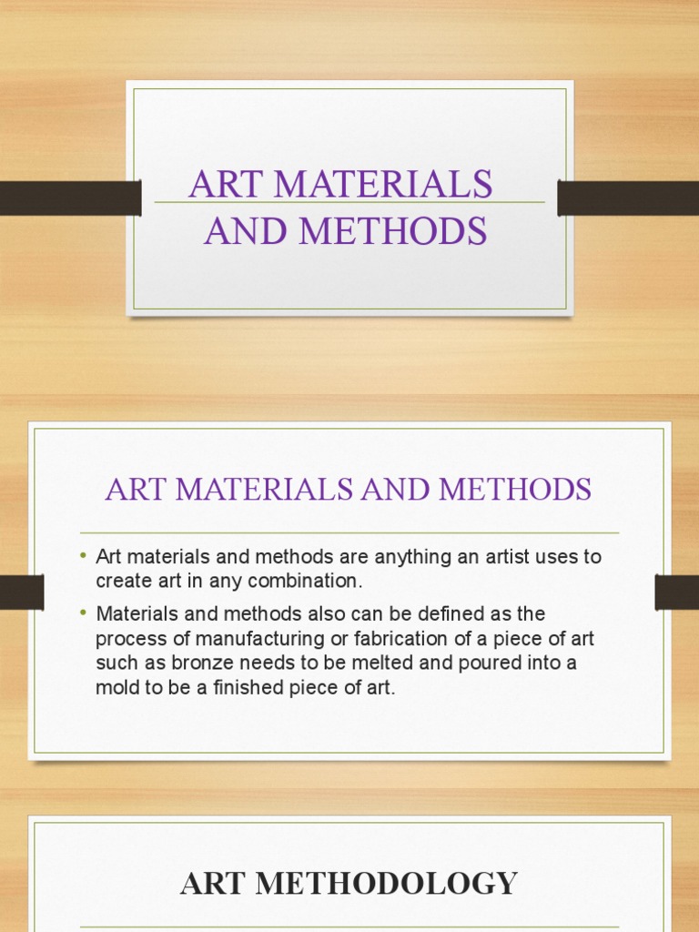 Exploring Art Materials, Methods, and Methodology | PDF | Paint | Paper
