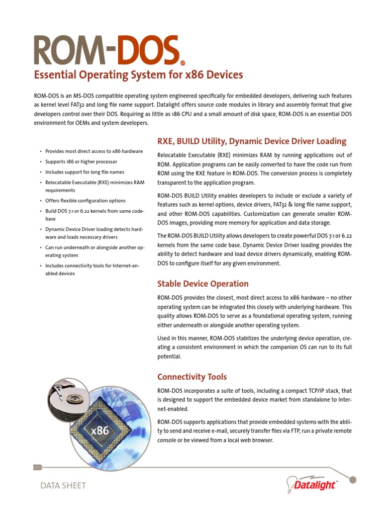 Essential Operating System For x86 Devices: RXE, BUILD Utility, Dynamic ...