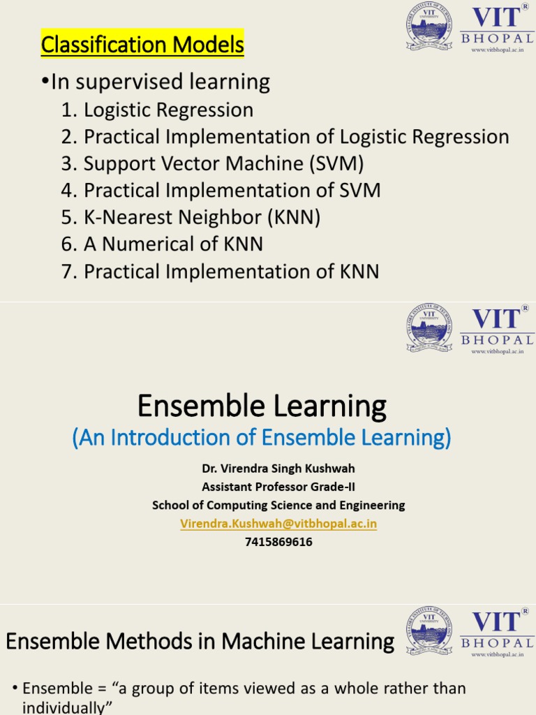 An Introduction of Ensemble Learning | PDF | Applied Mathematics ...