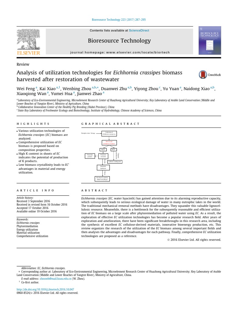 Bioresource Technology | PDF | Biomass | Power Resources