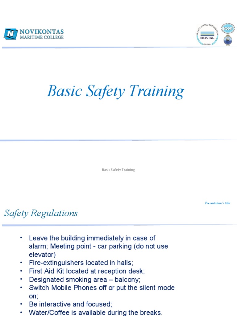 Basic Safety Training | PDF | Safety | Water Transport