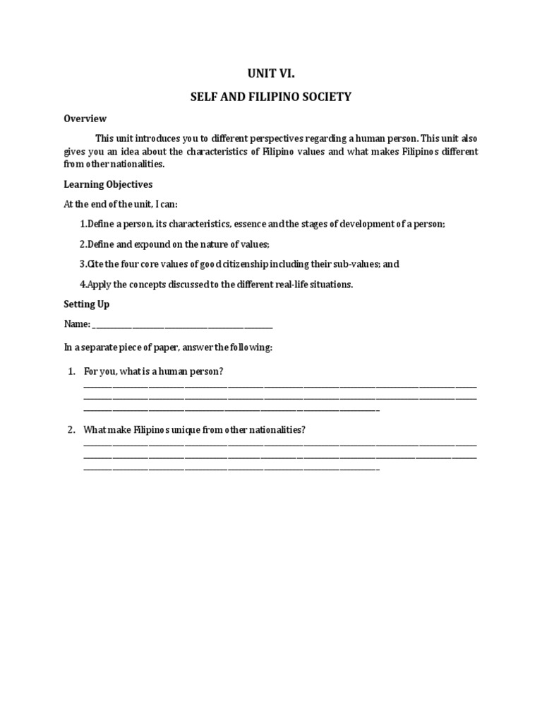 UNIT 6 Module NSTP 1 REVISED MINIMUM 2021 | Descargar gratis PDF | Self ...