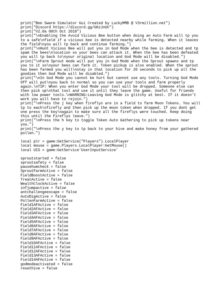 Bee Sim Script | Download Free PDF | Giant Panda | Polar Bear