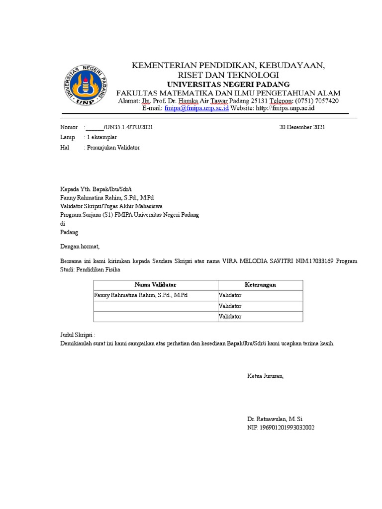 Cetak Surat Validator | PDF