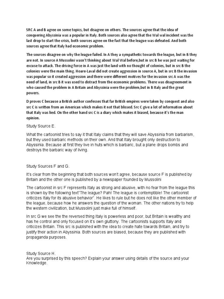 Source Analysis | PDF | Benito Mussolini