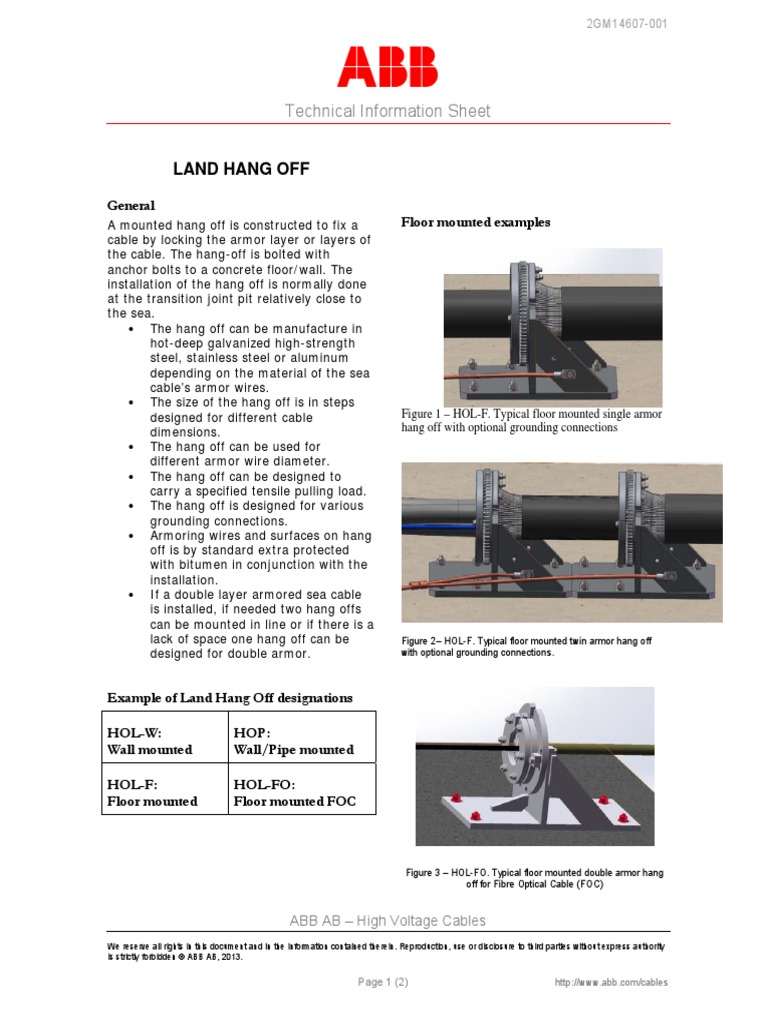 Land Hang Off: Technical Information Sheet | PDF | Pipe (Fluid ...