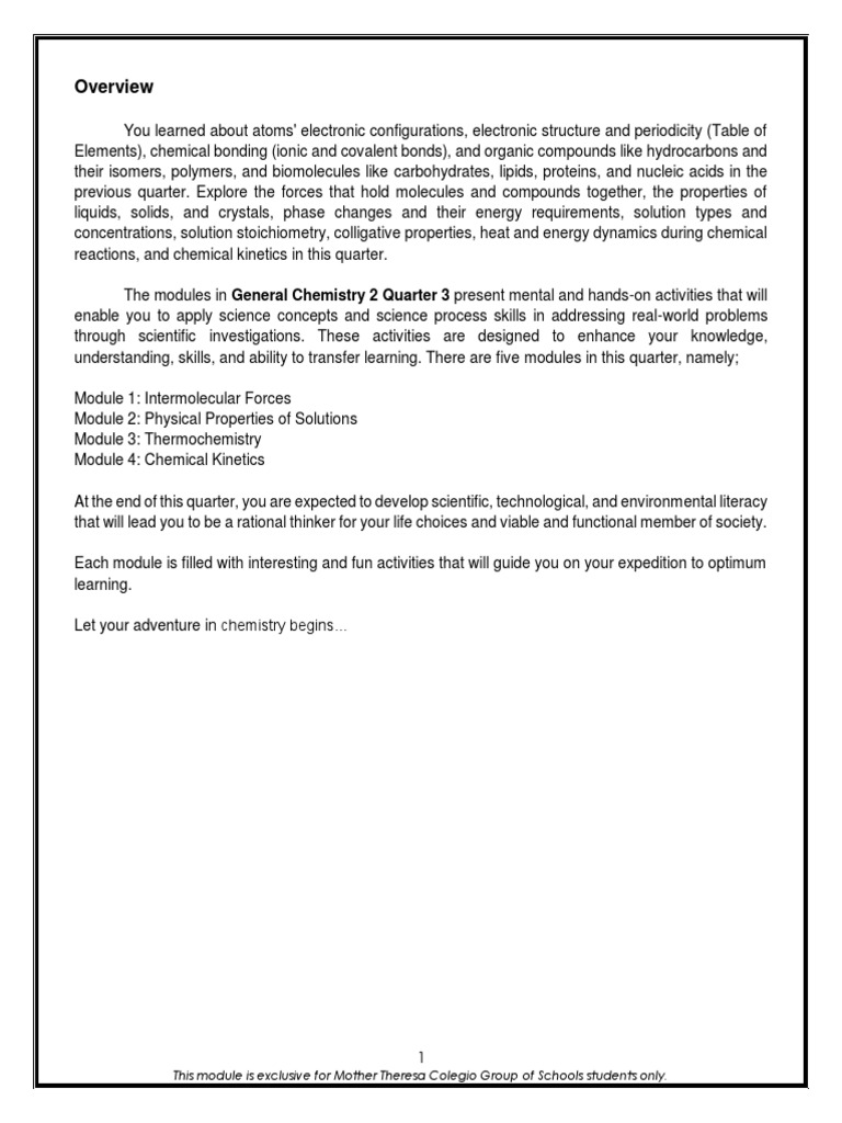 General Chemistry 2 | Download Free PDF | Intermolecular Force | Solubility