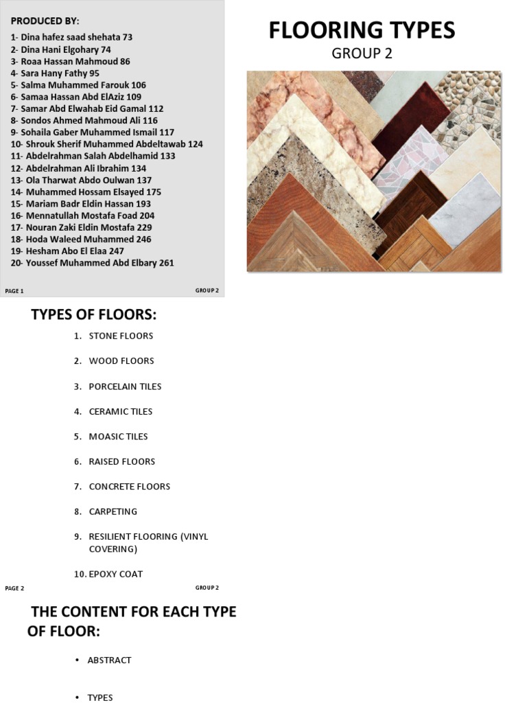 Final-Flooring Types | PDF | Flooring | Tile