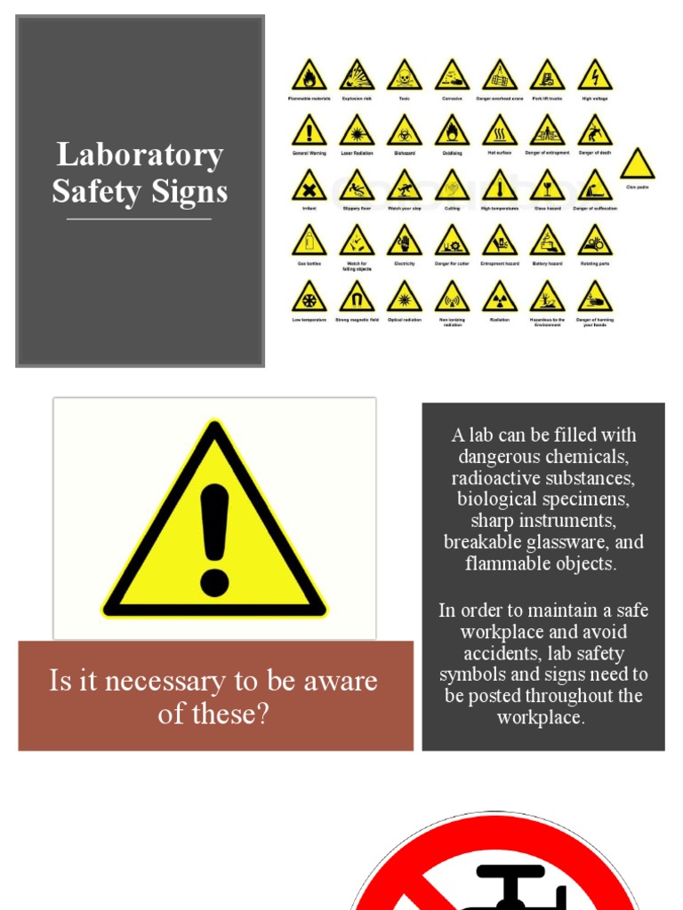 Lab Safety SIgns | PDF | Laboratories | Ionizing Radiation