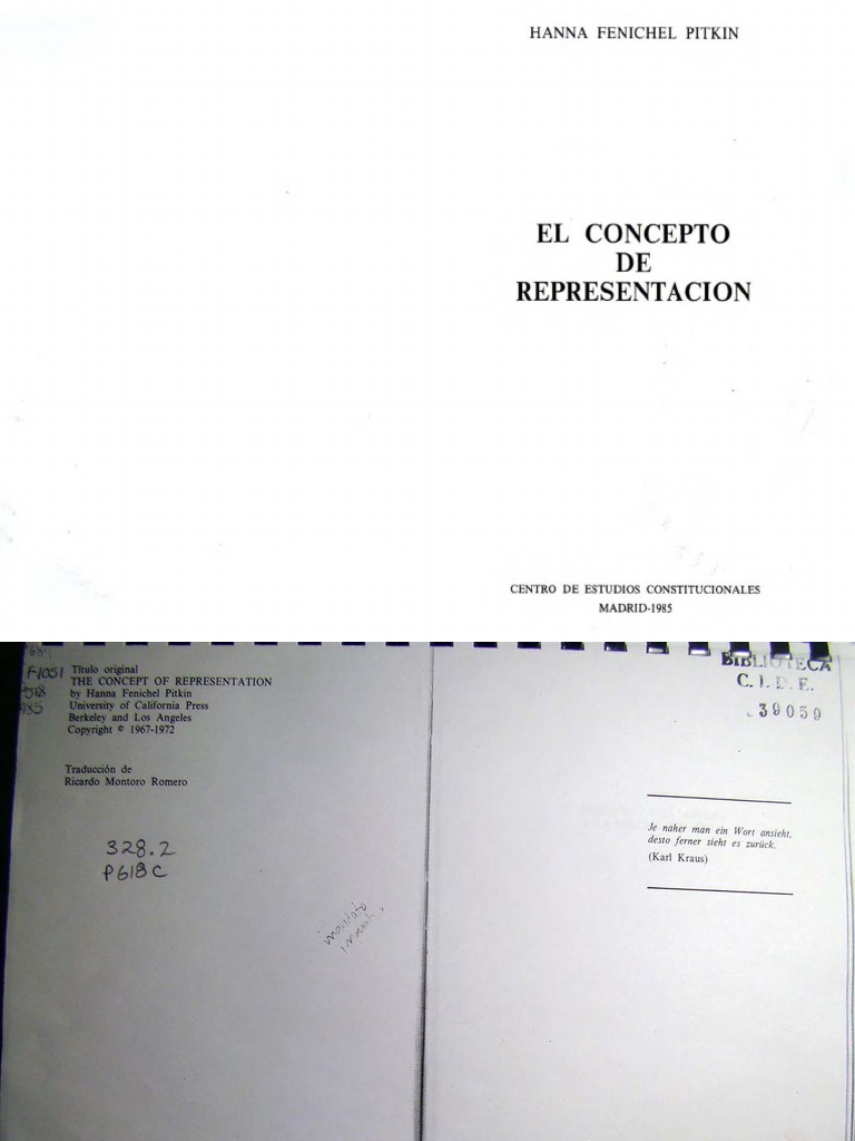 Pitkin, Hanna - El Concepto de Representación | PDF | Gobierno ...
