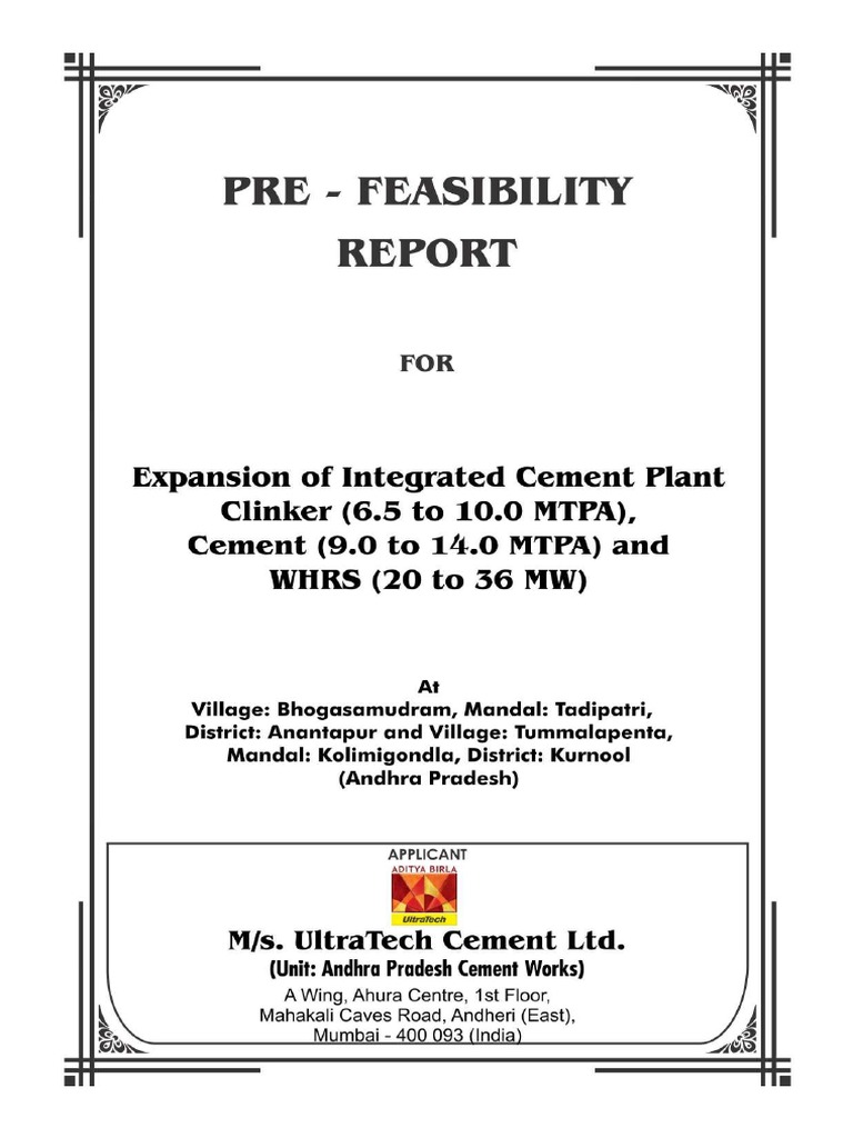 UltraTech Cement Plant Expansion in Tadipatri | PDF | Cement | Materials
