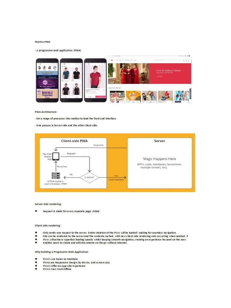 Myntra PWA: - A Progressive Web Application (PWA) | PDF