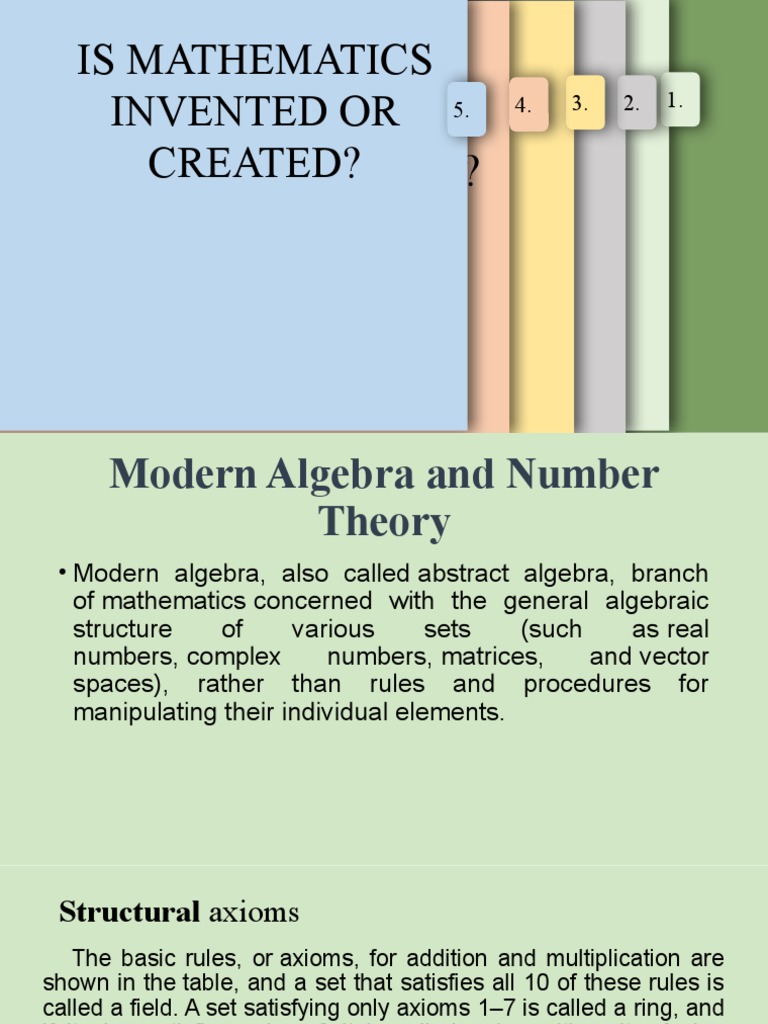 Describe What Mathematics Do? Is Mathematics Invented or Created? | PDF ...