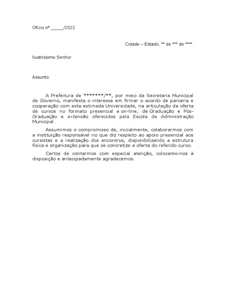 Modelo de Oficio | PDF