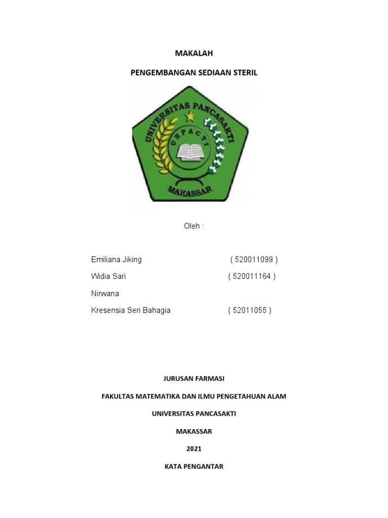 Pengembangan Sediaan Steril Farmasi | PDF