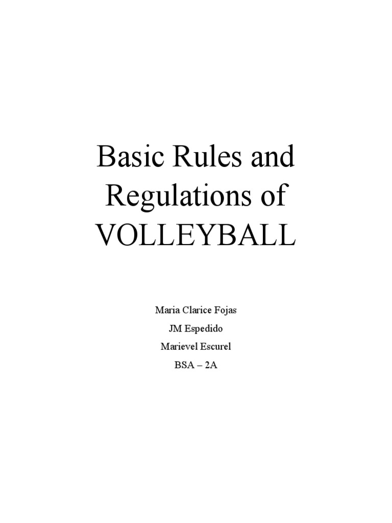 Volleyball Rules and Scoring Overview | PDF | Volleyball | Athletic Sports