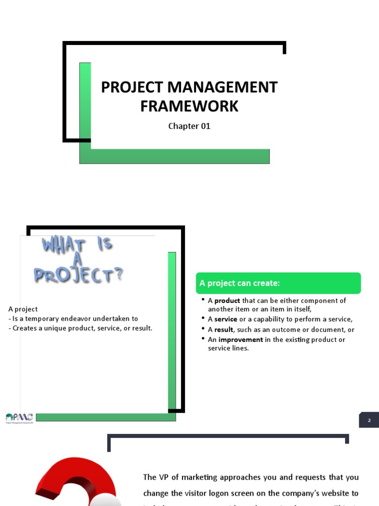 PMBOK Chapter 1 Project Management Framework | PDF | Project Management ...