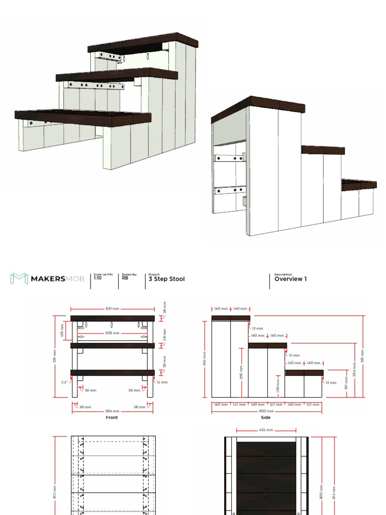 3 Step Stool - Metric | PDF | Screw | Materials