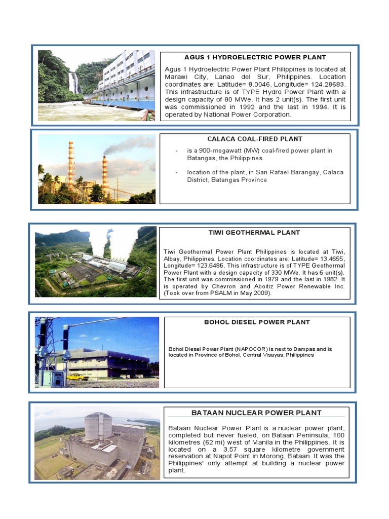 Agus 1 Hydroelectric Power Plant | PDF | Fuels | Power Station